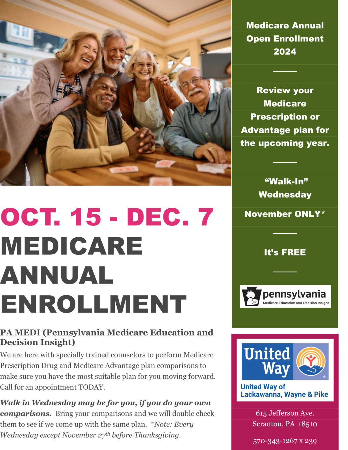 PA MEDI (Medicare Counseling Program) - United Way of Lackawanna, Wayne ...